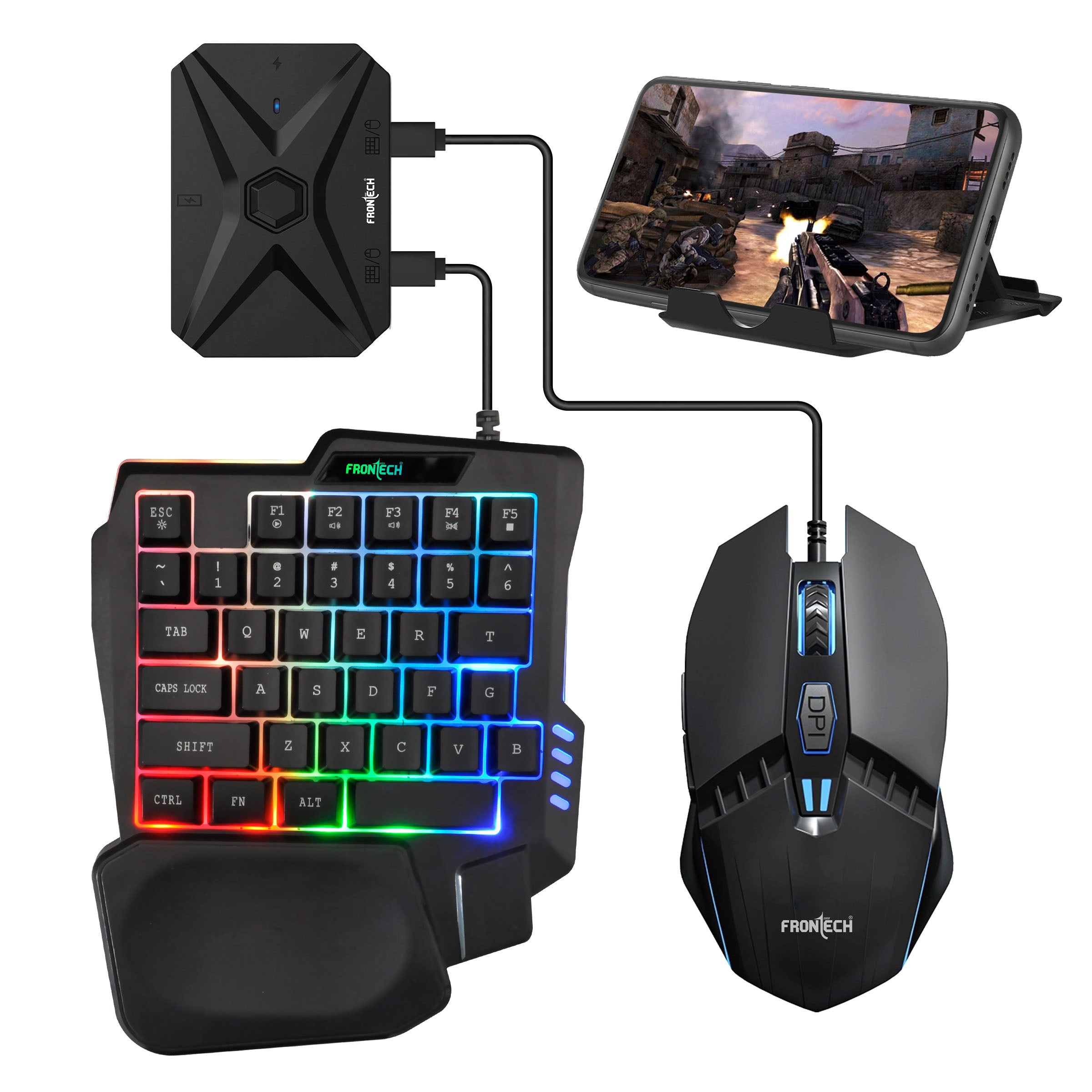 Frontech 4 in 1 Gaming Combo RGB Keyboard Mouse Set – Frontech Online