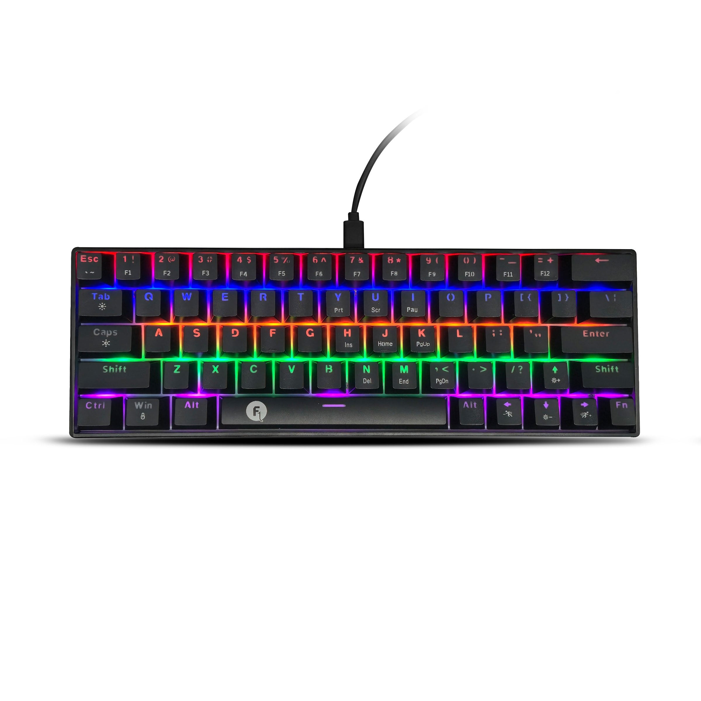 Frontech 63 Key Mechanical Gaming Keyboard RGB Type C Wired – Frontech ...