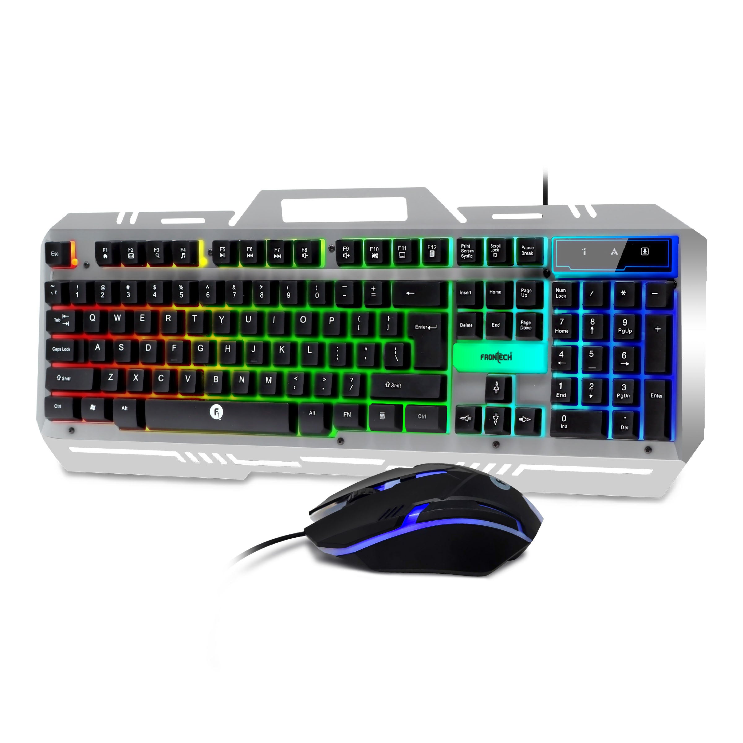 Frontech Cyber Ninja Wired Gaming Keyboard Mouse Combo RGB – Frontech ...