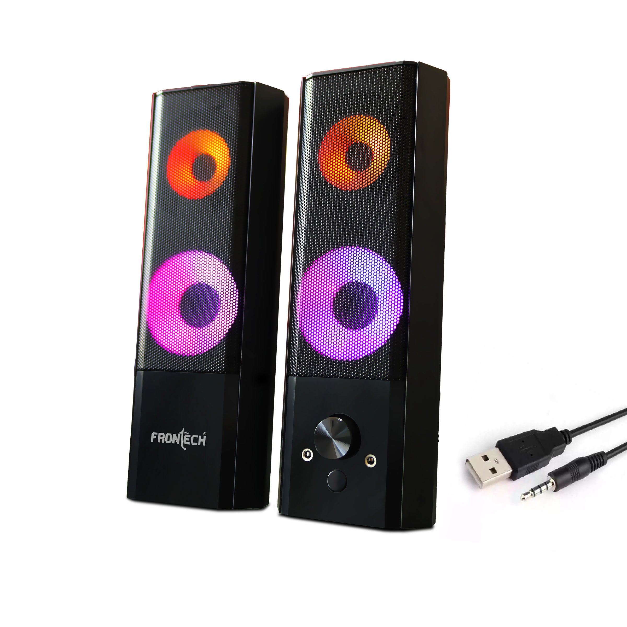 Frontech 2.0 Channel Multimedia Speaker | 12W | USB Powered | AUX/USB ...