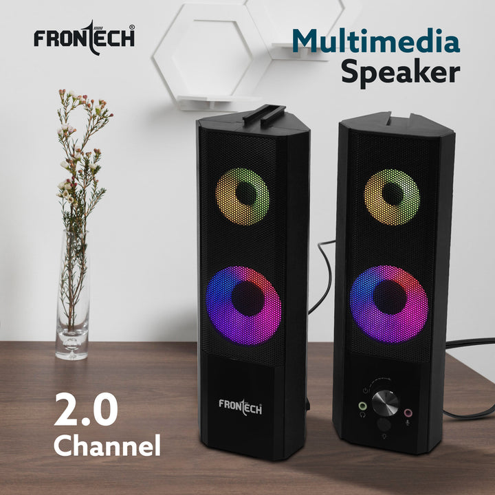 Frontech 2.0 Channel Multimedia Speaker | 12W | USB Powered | AUX/USB ...