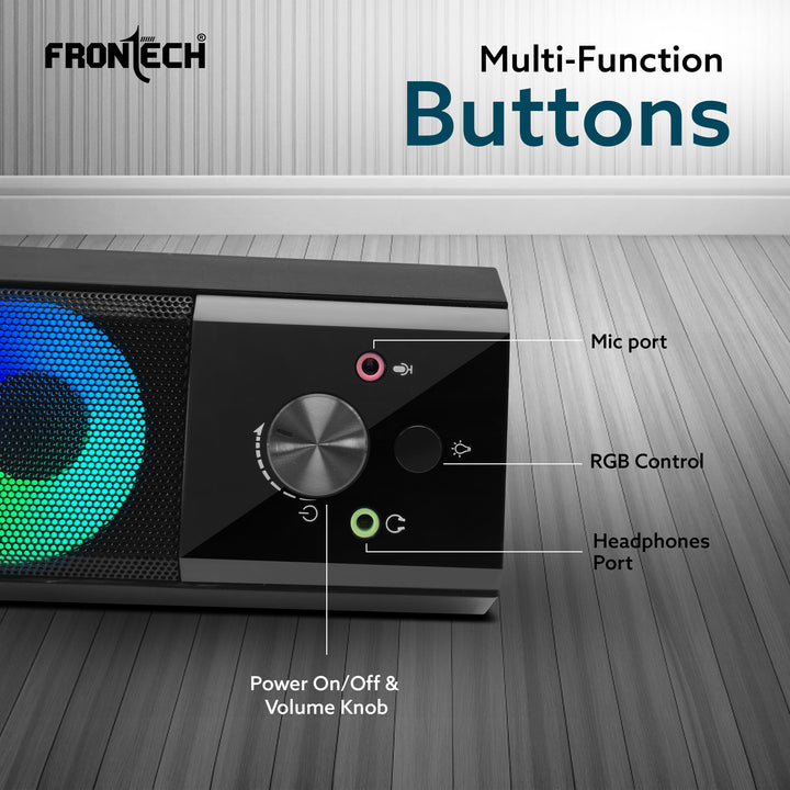 Frontech 2.0 Channel Multimedia Speaker | 12W | USB Powered | AUX/USB ...
