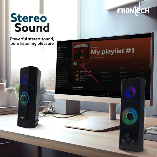 Frontech 2.0 Channel Multimedia Speaker | 12W | USB Powered | AUX/USB ...