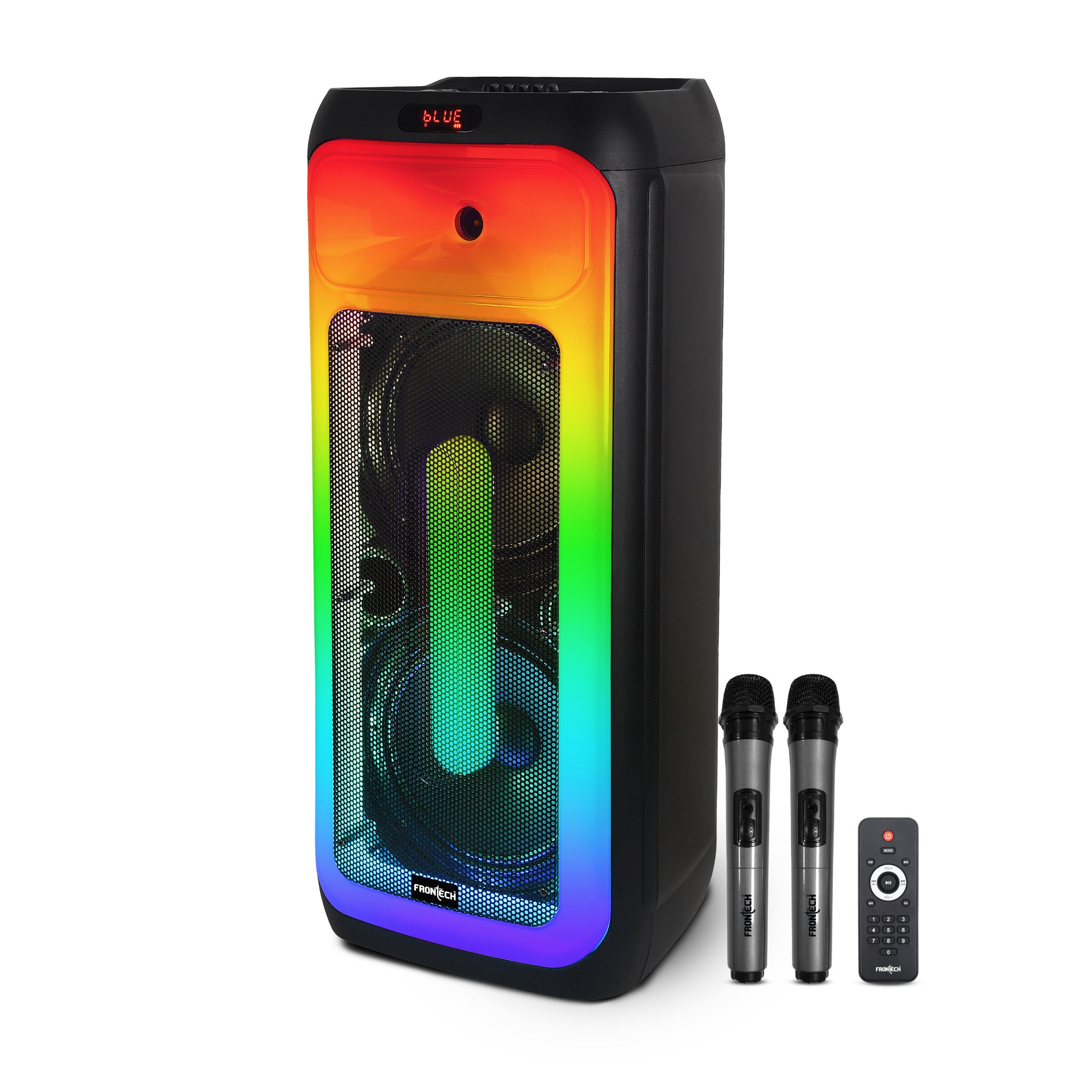 Frontech Smash Pro-244 Trolley Speaker | 120W | Dual 10″ Drivers | RGB ...