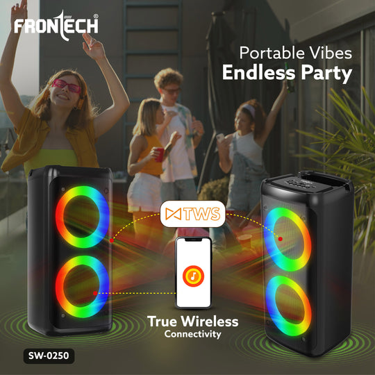 Frontech 20W Party Speaker Dual Drivers RGB Tower – Frontech Online
